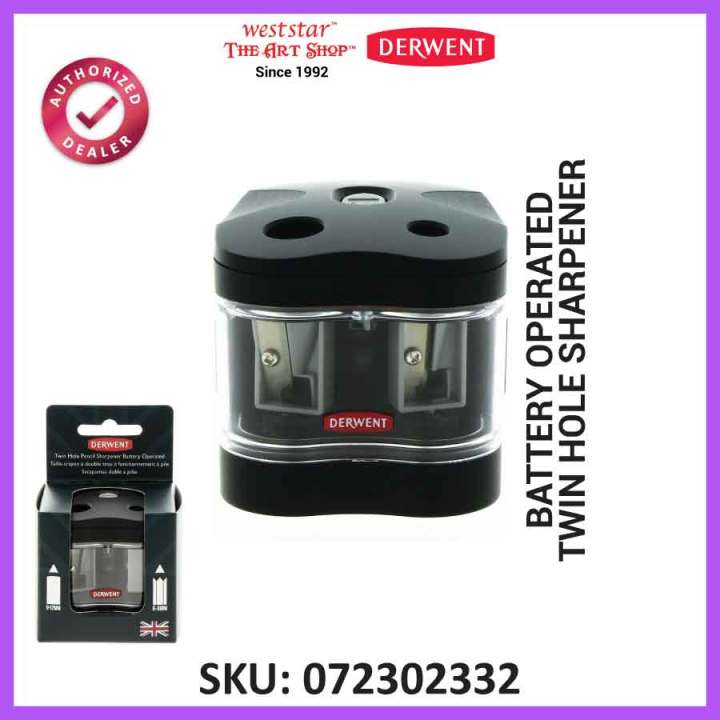 Derwent Twin Hole Sharpener , Electric Sharpener , Battery Operated ...