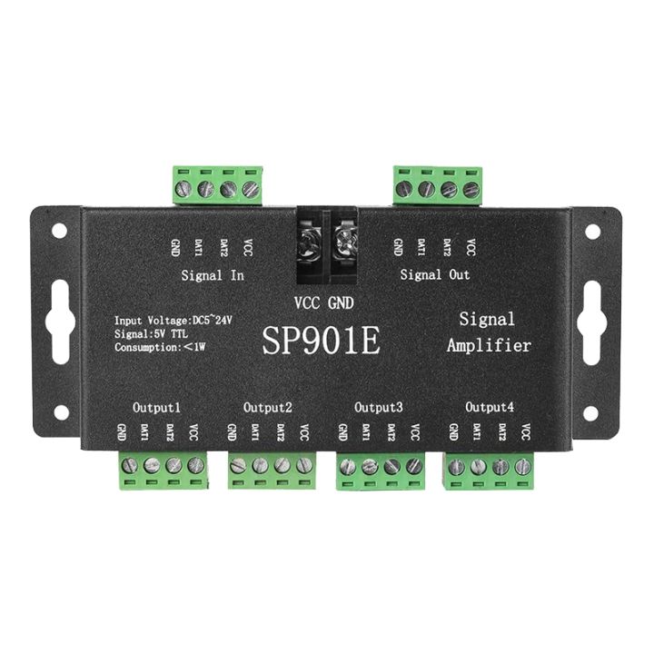 SP901E LED Pixel SPI Signal Amplifier Repeater Addressable LED Strip ...
