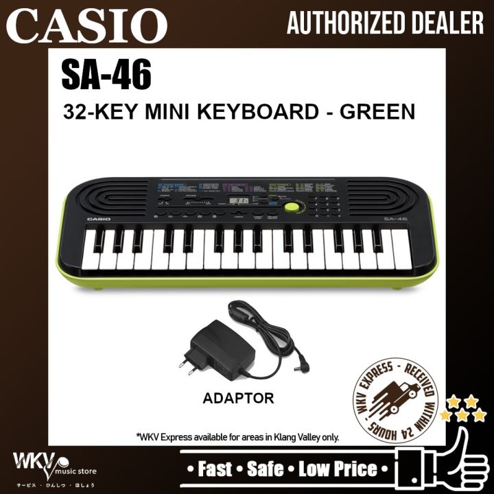Casio SA-46 32-Key Mini Keyboard - Green (SA46) | Lazada