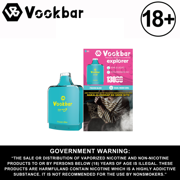Vookbar Explorer 13,000 POD ONLY Type-C Rechargeable - FROZEN BLISS ...