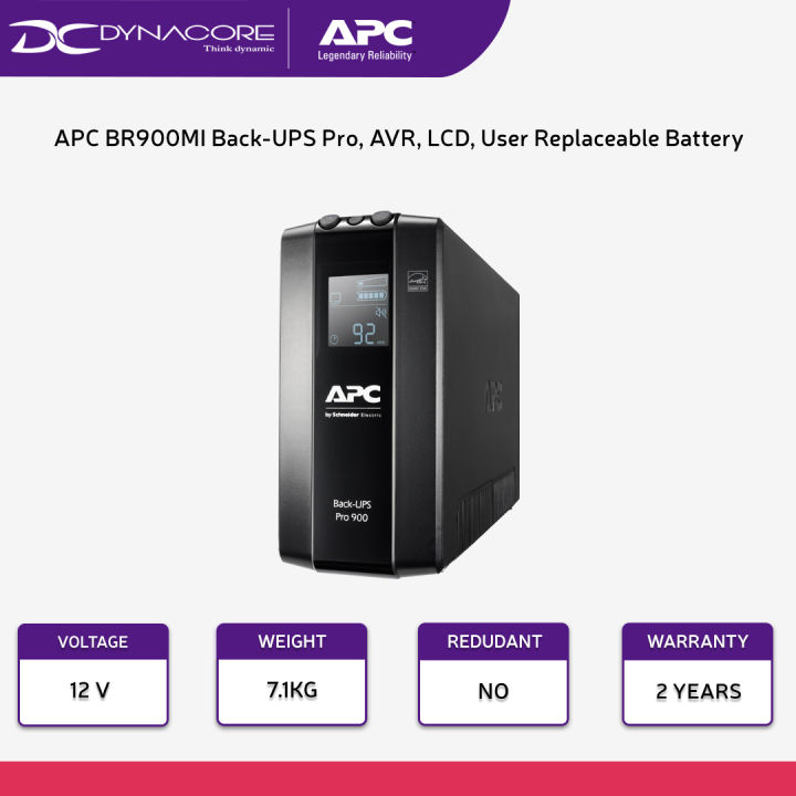 APC BR900MI Back-UPS Pro, 900VA/540W, Tower, 230V, 6x IEC C13 outlets ...