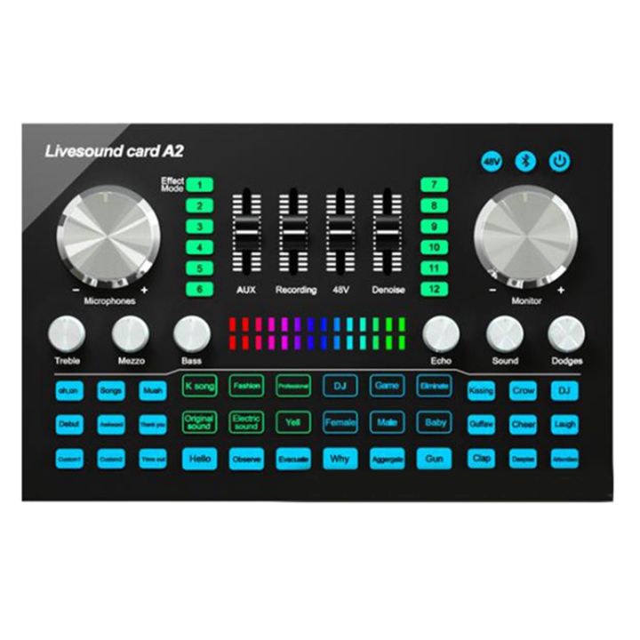 () A2 Live Sound Card Portable Bluetooth Sound Card Profession ...