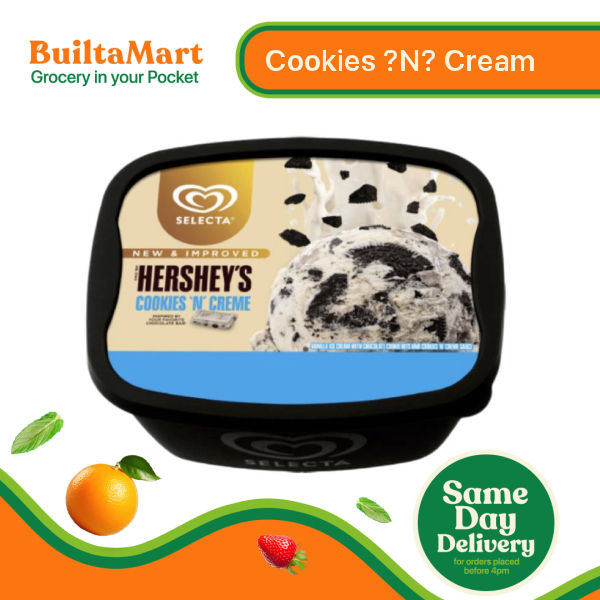 Selecta Hershey’s Cookies ‘N’ Cream Ice Cream (1.3L) | Lazada PH