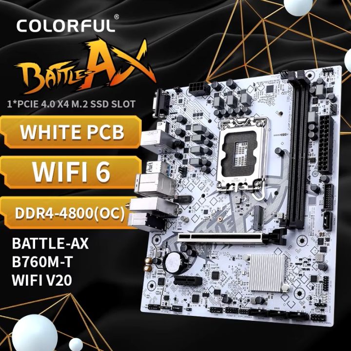 # Colorful BATTLE AXE B760M-T WIFI V20 - mATX Intel Motherboard [ WHITE ...