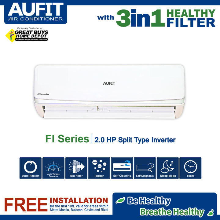 AUFIT Aircon - 2.0 HP FI Series Split Type Inverter | Lazada PH