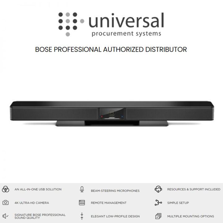 Bose Videobar VB1, Eu. All-in-one USB Conferencing Device with 4k Ultra ...