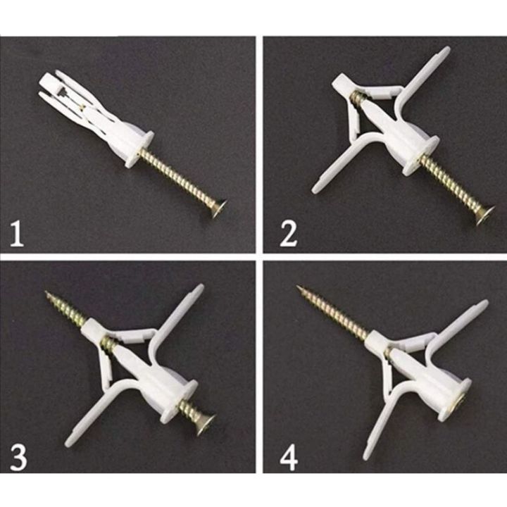 10pcs Wallplug Butterfly Screw Partition Plaster Ceiling Drywall Screws ...