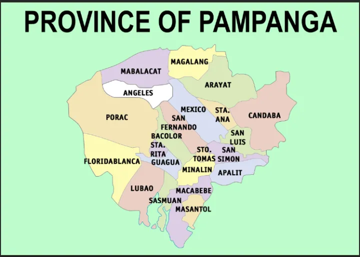 Pampanga Province Map Waterproof A4 Laminated Chart | Lazada PH