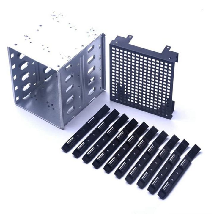(HAJR) 5.25 Inch to 5 x 3.5 Inch SATA HDD Cage Rack Hard Drive Disk ...