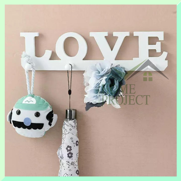 Rak Dinding Vintage Tempelan Dinding Dengan Gantungan Motif LOVE ...