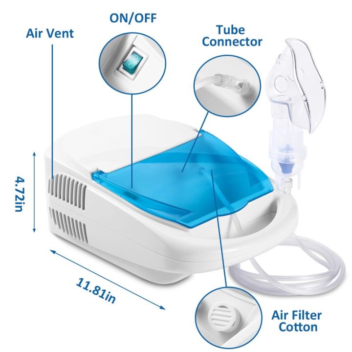 【KKM LULUS】NEBULIZER AIR COMPRESSOR MEDICAL NEBULISER PORTABLE ASTHMA ...