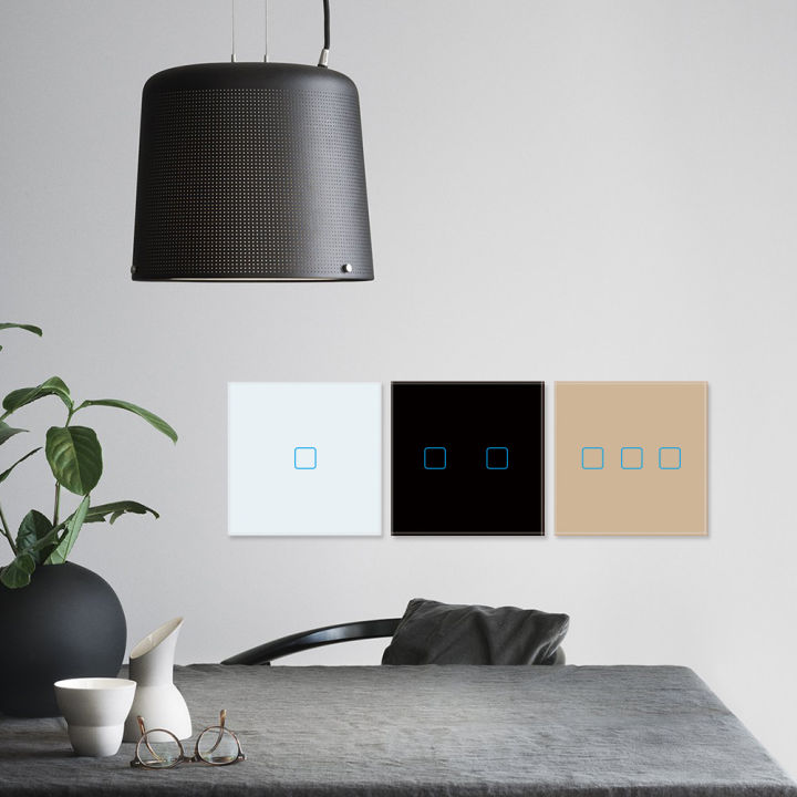 1SET Glass Panel Switch Waterproof Light Control Switch LED Crystal ...