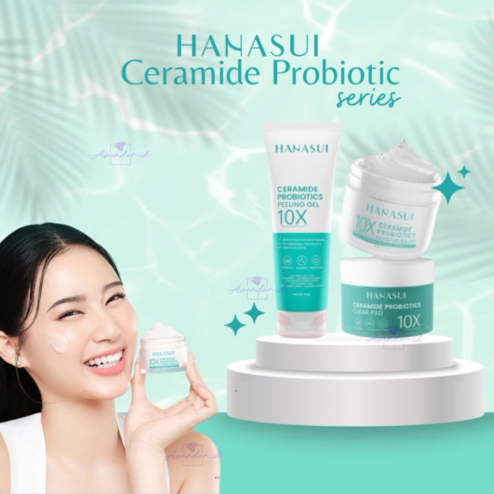 Hanasui Ceramide Probiotics Series - Moisturizer Gel 30g - Peeling Gel ...