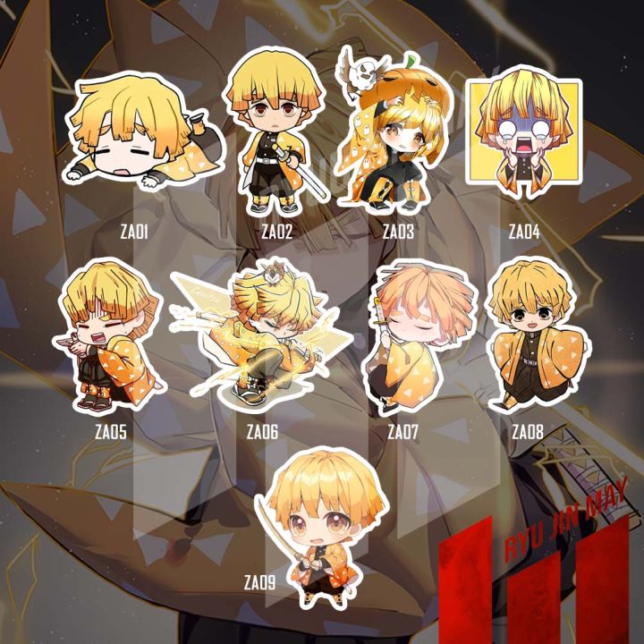Sticker Anime - Kimetsu No Yaiba - Zenitsu Agatsuma | Lazada Indonesia
