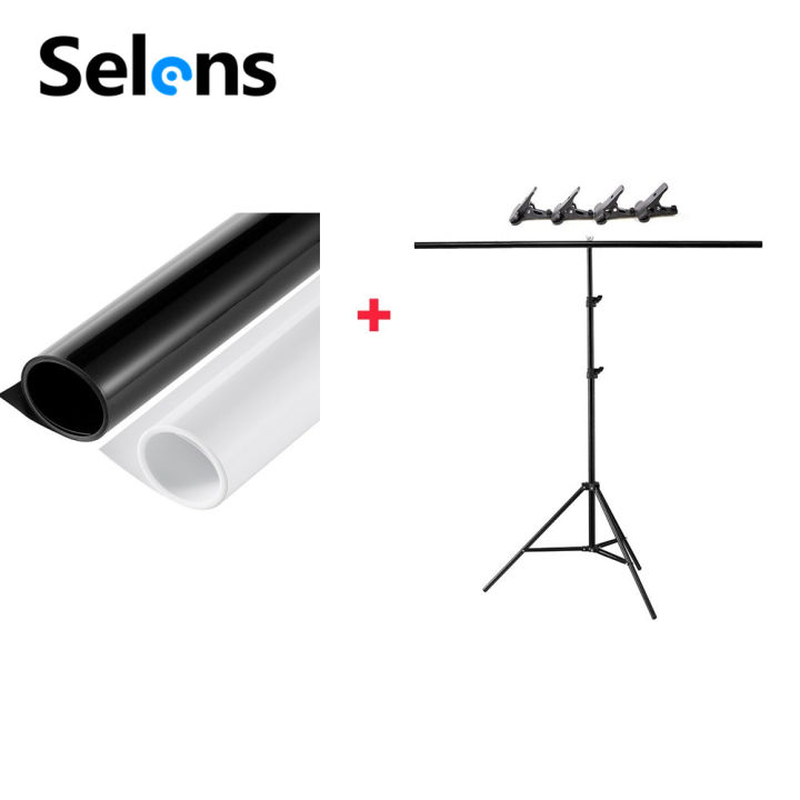 Selens PVC Backdrop with Stand Kit Include Matte & Mirror Background ...
