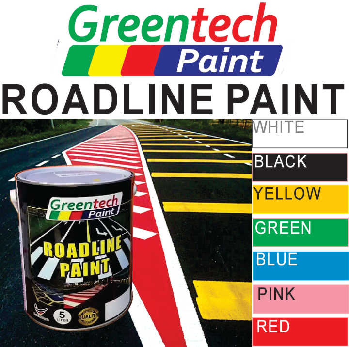 5L GREENTECH ( Roadline Paint ) Paint Road Traffic Solvent Based Paint ...