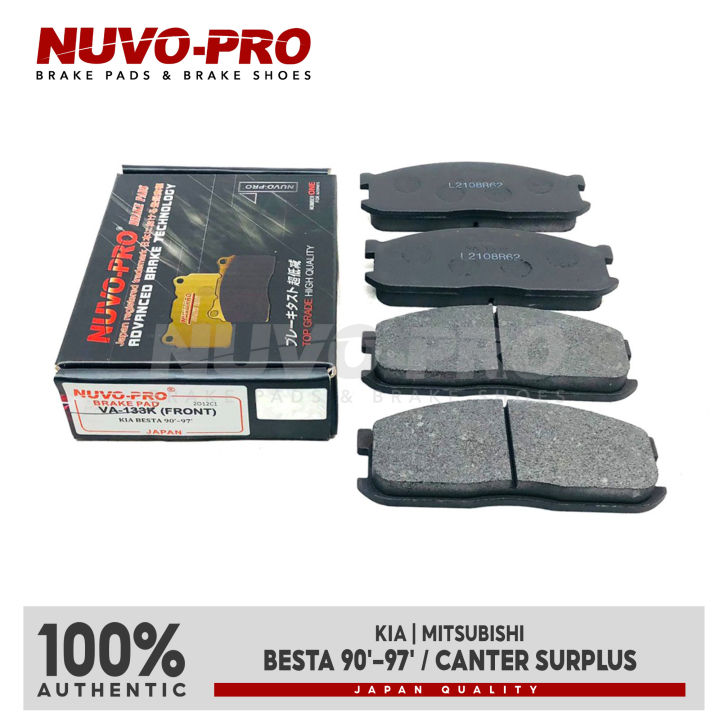Nuvo-Pro Front Brake Pad Kia Besta 1990 - 1997 / Mazda E2000 Van 1988 ...