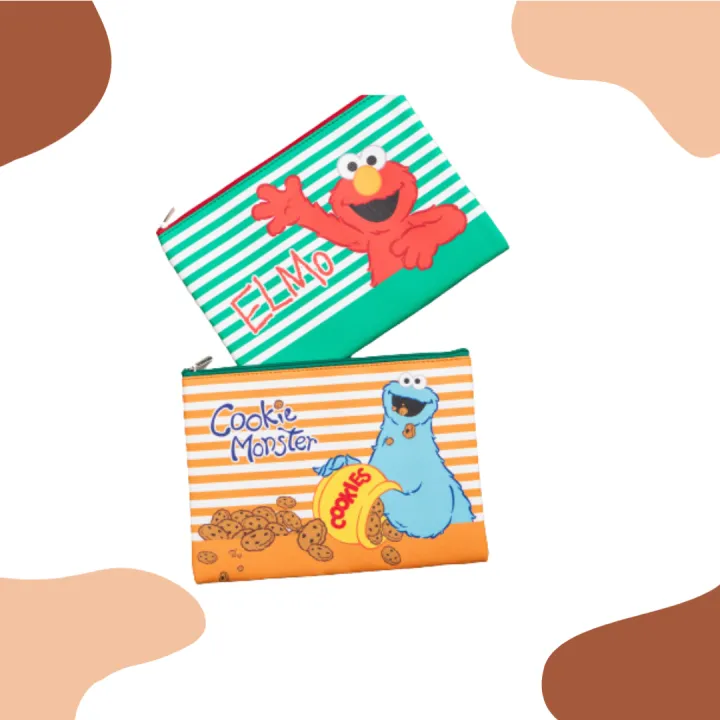 [DAISO KOREA] Sesame Street Cartoon Flat Pouch (Large) | Lazada PH