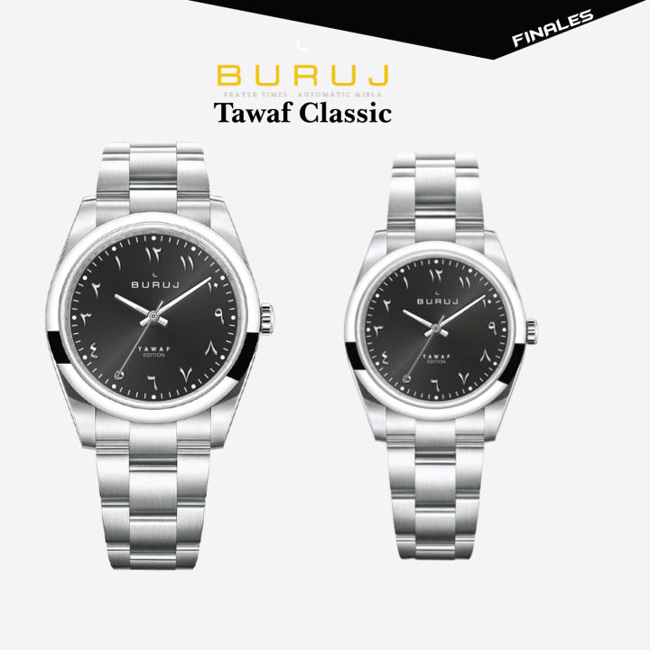BURUJ Tawaf Classic Jam Tangan Anticlockwise Jawi Arab Analog Lelaki ...