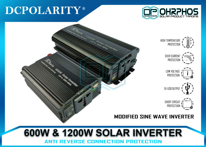 Solar Inverter 600w and 1200w 12v to 220v 60hz | Lazada PH