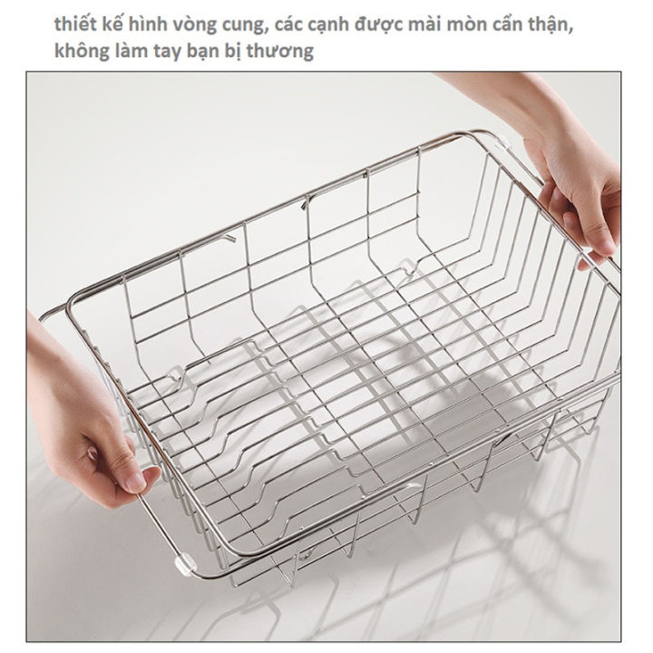 Rổ Inox Úp Chén Đĩa, Giá Inox Gác Bồn Rửa Chén Tiện Lợi | Lazada.vn