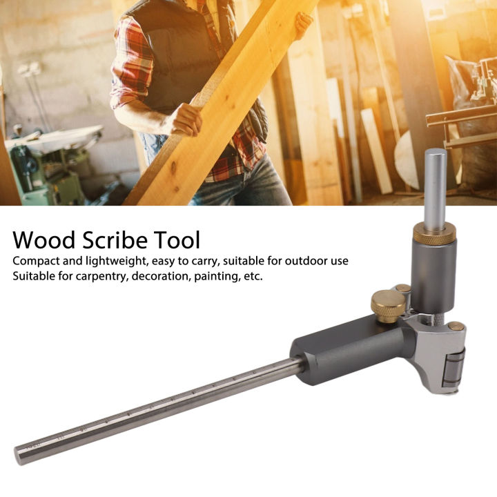 Wood Scribe Tool Portable Linear Arc Scriber Ruler for Woodworking ...