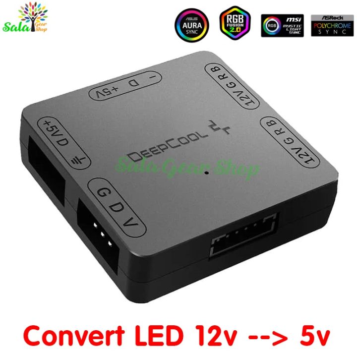 Hub RGB Convertor Deepcool chuyển chân LED 4pin 12v sang 5v 3pin ...