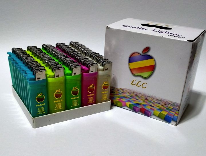 APPLE ORDINARY OR LCC STANDARD SIZE LIGHTER ASSORTED COLOR IN A BOX ...