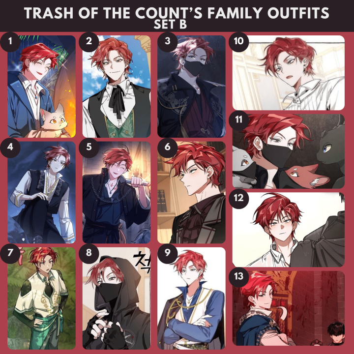 PHOTOCARD ANIME|MANHWA|MANGA| TOCF | TRASH OF THE COUNTS FAMILY, CALE ...