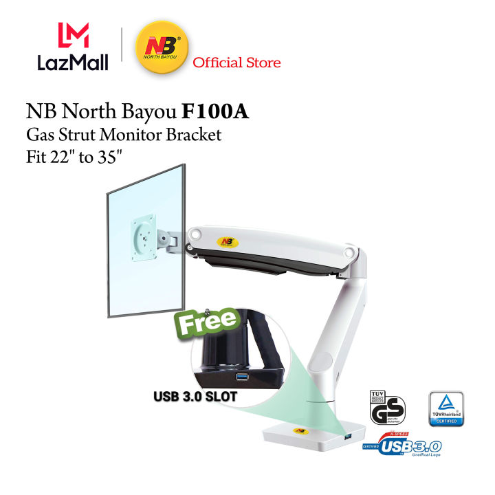 NB North Bayou F100A Monitor Desk Mount Ultra Wide Full Motion Swivel ...