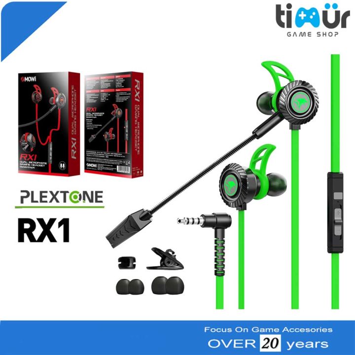 Plextone RX1 Earphone Headset Gaming Original PUBG ML Free Fire Hijau | Lazada Indonesia