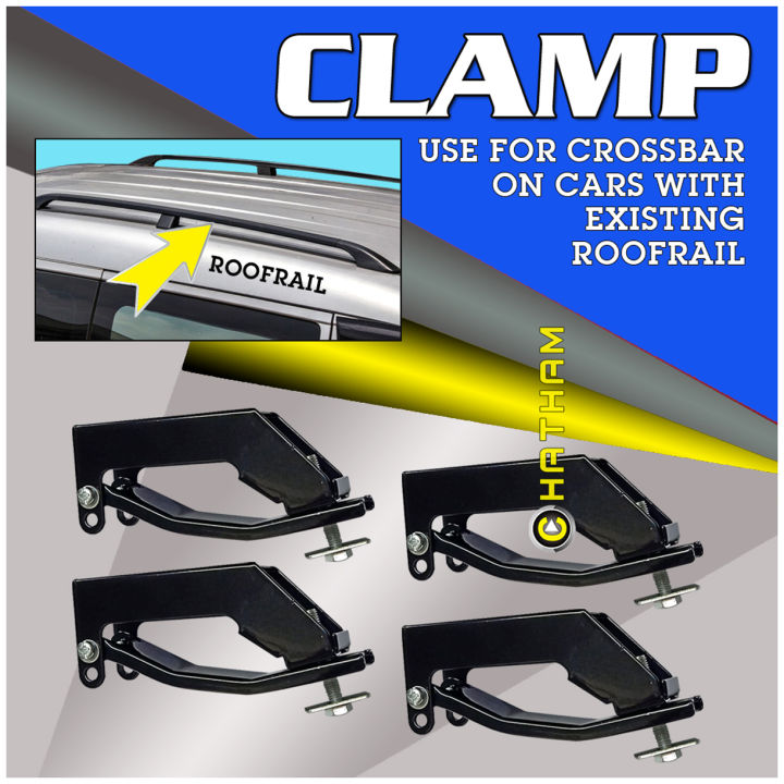 4-Pieces Clamp for Crossbar on Cars with Existing Roofrail | Lazada PH