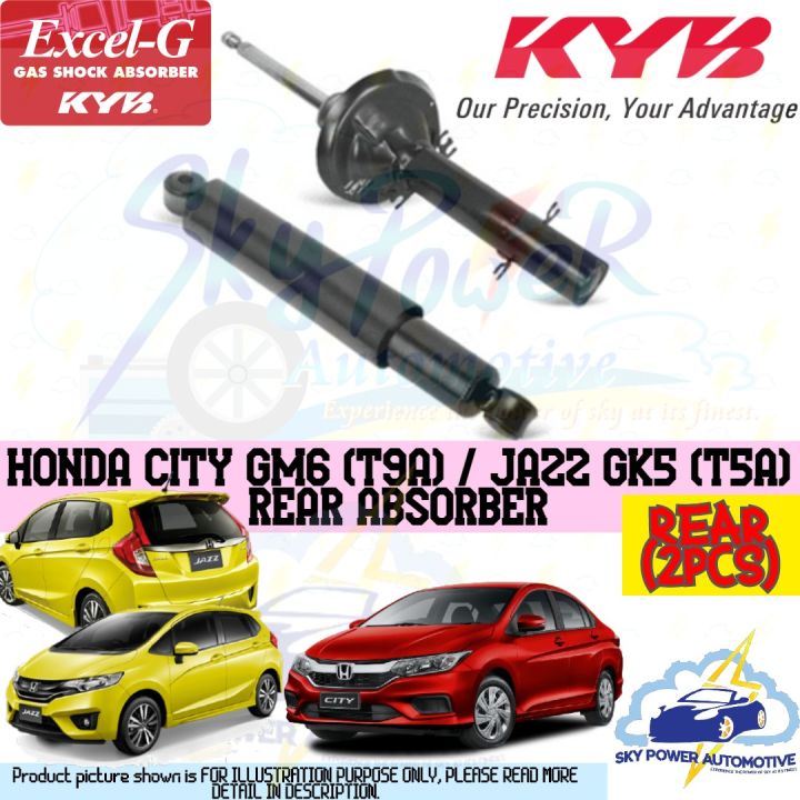HONDA CITY GM6 (T9A) / JAZZ GK5 (T5A) KAYABA (KYB) EXCEL-G GAS SHOCK ABSORBER (REAR 2PCS) | Lazada