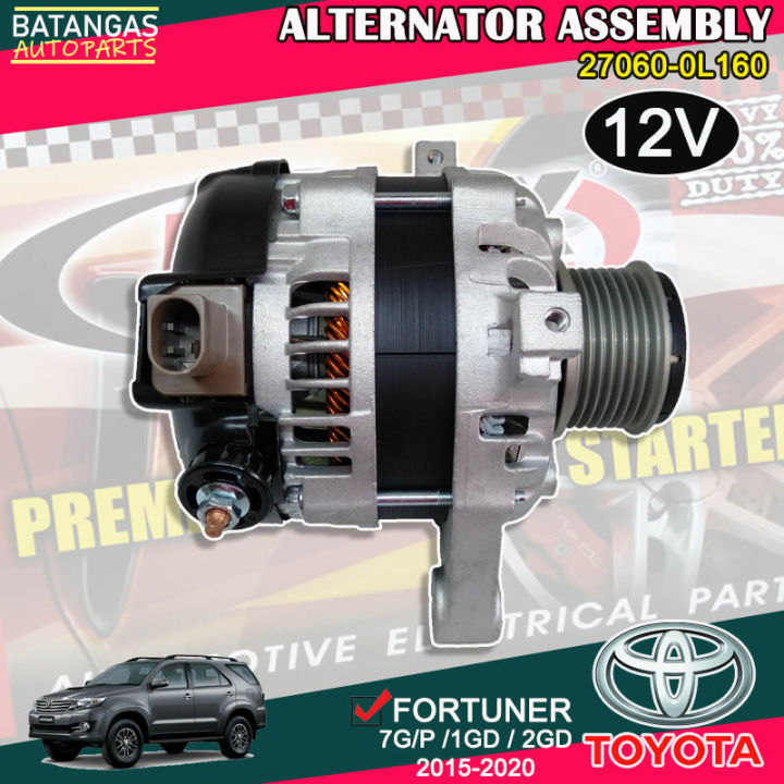 ALTERNATOR ASSEMBLY TOYOTA FORTUNER 1GD / 2GD 2015-2020 (12V 100A) MAXX ...