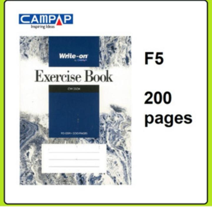 Campap CW2504 F5 Exercise Book 200 Pages | Lazada
