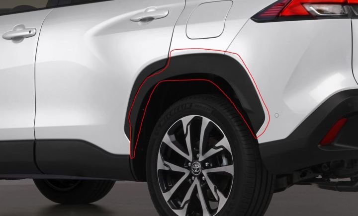 (ของแท้) 75605-0A010 คิ้วแผงบังโคลนล้อหลัง Toyota corolla cross โตโยต้า ...