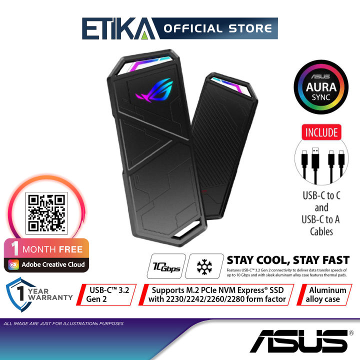 Asus ROG Strix Arion M.2 PCIE NVMe SSD Enclosure | TUF Gaming A1 M.2 ...