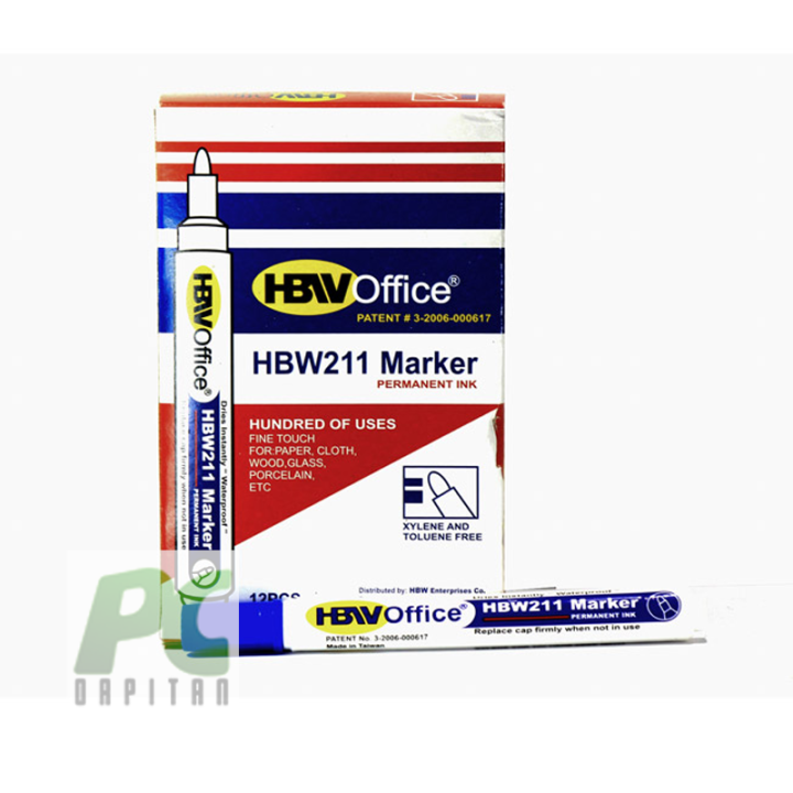 HBW211 PERMANENT MARKER [12PCS/BOX] | Lazada PH