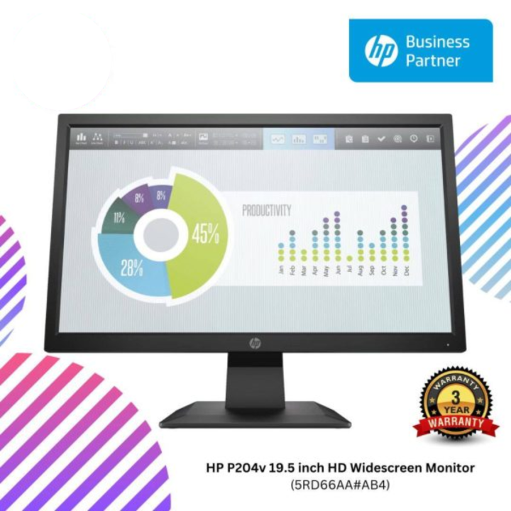 HP P204v 19.5 inch HD Widescreen Monitor (5RD66AA#AB4) | Lazada