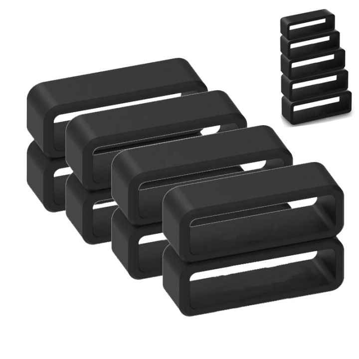 18 20 22 24 26mm Holder Locker Keeper Silicone Strap Loop Ring Rubber ...