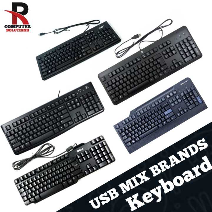 USB Keyboard MIX Brands DELL - HP - Acer - Lenovo - Logitech & Others ...