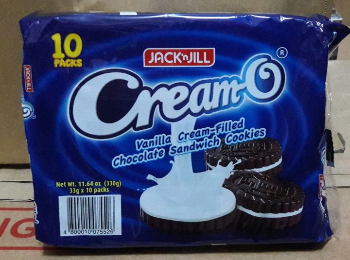 Cream-O Chocolate Sandwhich Vanilla-Cream Filled (33g x 10 packs ...