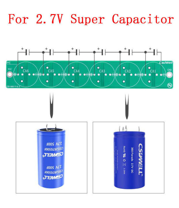 CSD-008 Super Capacitor Balance Board Protection Board Six Strings 220F ...