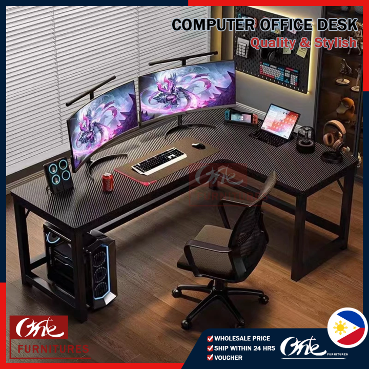 Computer Table Wooden L Shaped Table Nordic Game Table Office Desk ...