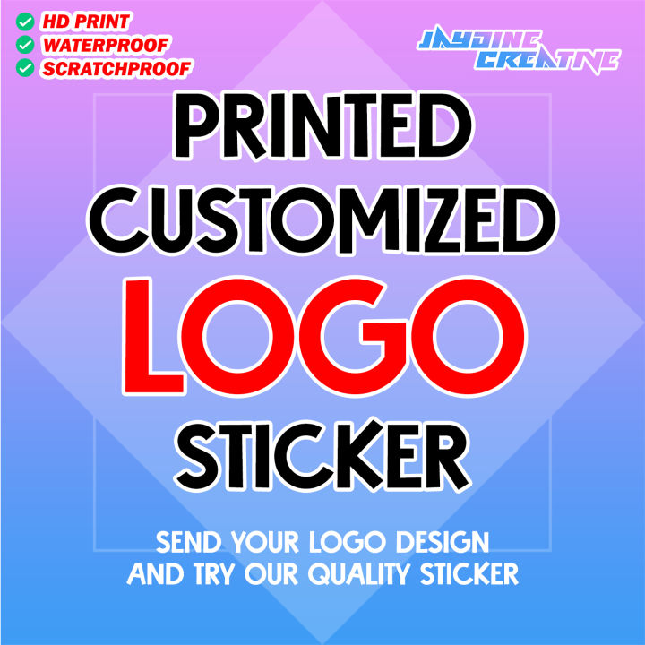 PRINTED CUSTOM LOGO STICKER vinyl waterproof sticker matte finished ...