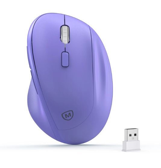 Micropack MP-V01W Purple USB Wireless 6-Buttons Ergonomic Vertical ...