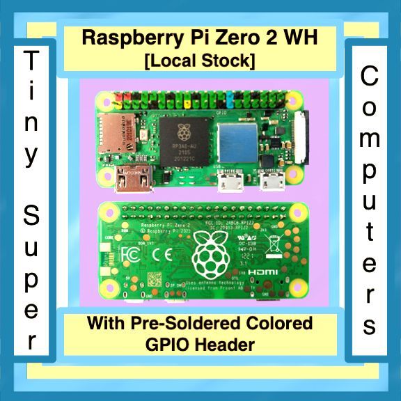 Raspberry Pi Zero 2 WH [Local Stock] (With Pre-Soldered Colored GPIO Header) | Lazada PH