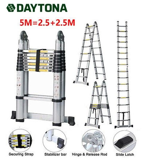 Daytona Aluminum Telescopic Ladders Straight, A-type, Multipurpose ...