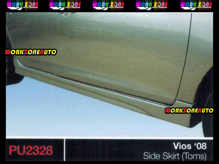 PU2328 Toyota Vios 08 PU Side Skirt (Tom) Body kit Bodykit | Lazada