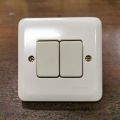 BROCO IB SAKLAR SERI CREAM 6622 6622U NEW GEE DOUBLE SWITCH 2 GANG ...